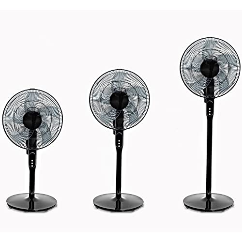 Mainstay 16" DC Adjustable Oscillating Quiet Pedestal Fan with Digital Display & Remote Control, Black Model WSFS40-18ARB (Renewed)