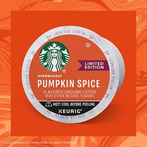 Starbucks K-Cup Coffee Pods—Pumpkin Spice Flavored Coffee—100% Arabica—Naturally Flavored—1 box (10 pods)