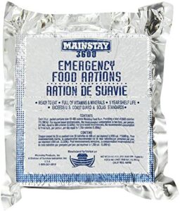 mainstay emergency food rations. one pack. (3600-cal-1pk)