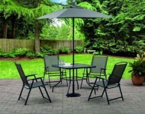 new albany lane 6-piece folding dining set, multiple colors (grey)