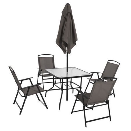 NEW Albany Lane 6-Piece Folding Dining Set, Multiple Colors (Grey)