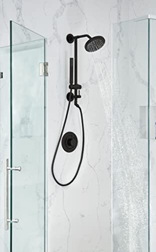 Moen Annex Matte Black Shower Slidebar and Shower Hose System Trim, Valve Required, TS3661NHBL