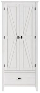 ameriwood home systembuild farmington 30 inch wide storage cabinet, ivory pine