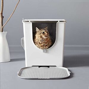 Modkat Flip Litter Box Includes Scoop and Reusable Liner - White