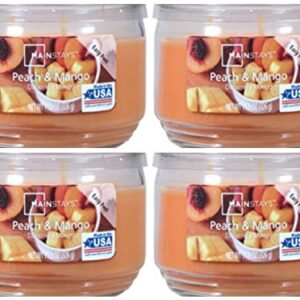 Mainstays 11.5oz Scented Candle, Peach & Mango 4-Pack