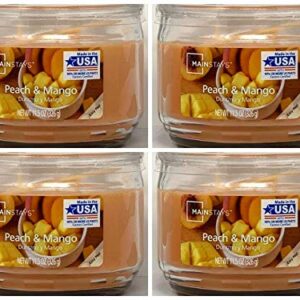 Mainstays 11.5oz Scented Candle, Peach & Mango 4-Pack