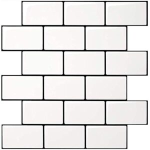 art3d subway tiles peel and stick backsplash (10 tiles, thicker design)