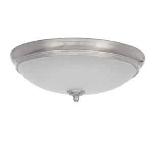 hampton bay clifton 13 in. brushed nickel selectable led flush mount hui8011ll-6/bn