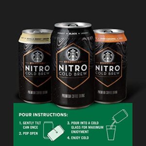 Starbucks Nitro Cold Brew, Black Unsweetened, 9.6 fl oz Can (8 Pack) (Packaging May Vary)