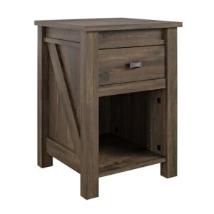 ameriwood home farmington night stand, rustic ,small, century barn pine –