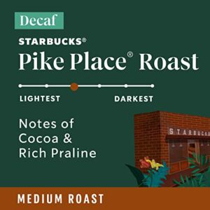 Starbucks Ground Coffeeâ€”Medium Roast Coffeeâ€”Decaf Pike Place Roastâ€”100% Arabicaâ€”6 bags (12 oz each)