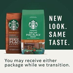 Starbucks Ground Coffeeâ€”Medium Roast Coffeeâ€”Decaf Pike Place Roastâ€”100% Arabicaâ€”6 bags (12 oz each)