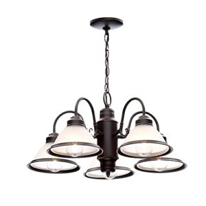 hampton bay lighting halophane 5-light oil rubbed bronze chandelier, (rs1951210)