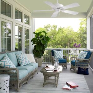 Minka-Aire F572-WH Sundance 42 Inch Outdoor Pull Chain Ceiling Fan in White Finish