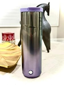 starbucks green/purple/silver vacuum insulated stainless steel tumbler 20 fl oz