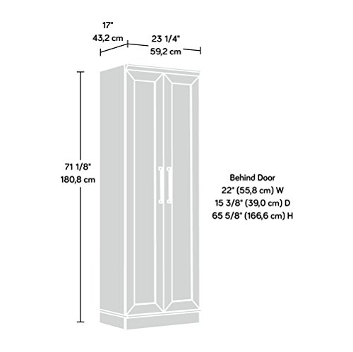 Sauder HomePlus Storage Cabinet, Soft White finish