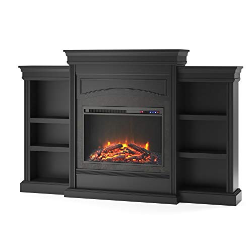 Ameriwood Home Lamont Mantel Fireplace, Black