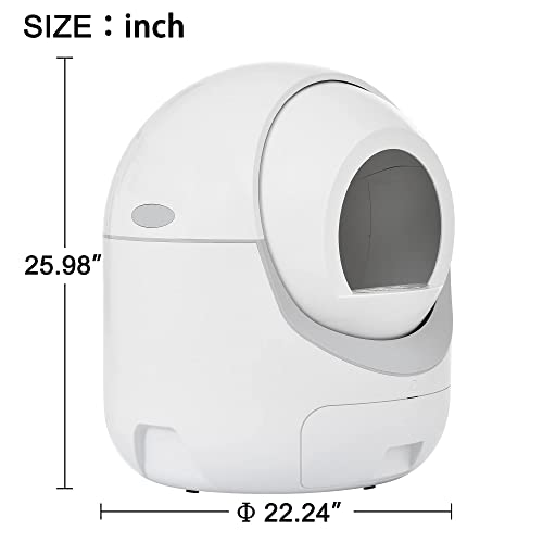 Self-Cleaning Cat Litter Box for Multiple Cats , Scooping Automatically , Suitable for All Kinds of cat Litter, Secure,Odor Removal , App Control, Support 5G&2.4G WiFi