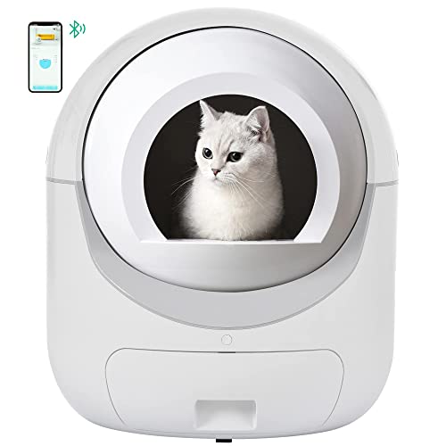 Self-Cleaning Cat Litter Box for Multiple Cats , Scooping Automatically , Suitable for All Kinds of cat Litter, Secure,Odor Removal , App Control, Support 5G&2.4G WiFi