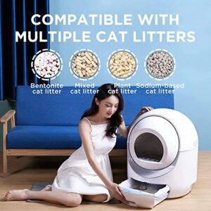 Self-Cleaning Cat Litter Box for Multiple Cats , Scooping Automatically , Suitable for All Kinds of cat Litter, Secure,Odor Removal , App Control, Support 5G&2.4G WiFi