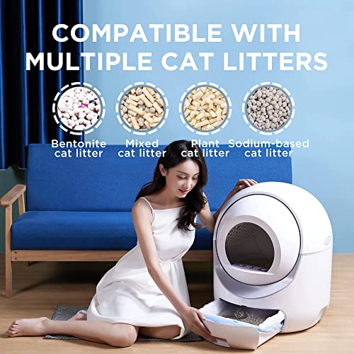 Self-Cleaning Cat Litter Box for Multiple Cats , Scooping Automatically , Suitable for All Kinds of cat Litter, Secure,Odor Removal , App Control, Support 5G&2.4G WiFi