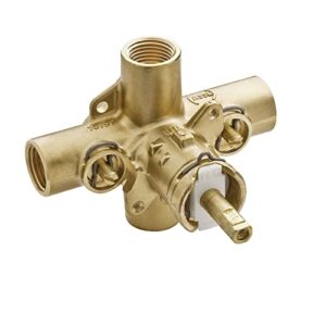 moen rough-in posi-temp pressure balancing cycling shower valve with stops, 1/2-inch ips connections, 2590