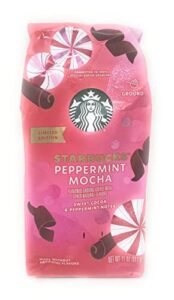 starbucks limited edition holiday peppermint mocha ground 10oz – 1 bag