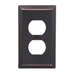 Hampton Bay Century Steel 1 Duplex Outlet Plate - Aged Bronze