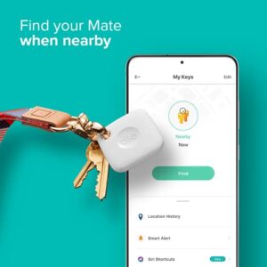 Tile Mate (2022). Bluetooth Tracker, Keys Finder and Item Locator for Keys, Bags and More; Up to 250 ft. Range. Water-Resistant. Phone Finder. iOS and Android Compatible. 2 count (pack of 1)