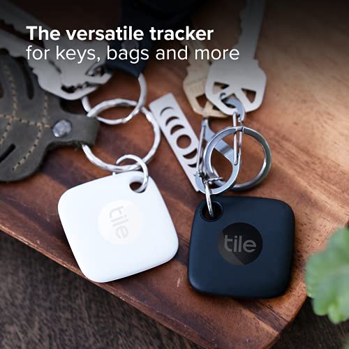 Tile Mate (2022). Bluetooth Tracker, Keys Finder and Item Locator for Keys, Bags and More; Up to 250 ft. Range. Water-Resistant. Phone Finder. iOS and Android Compatible. 2 count (pack of 1)