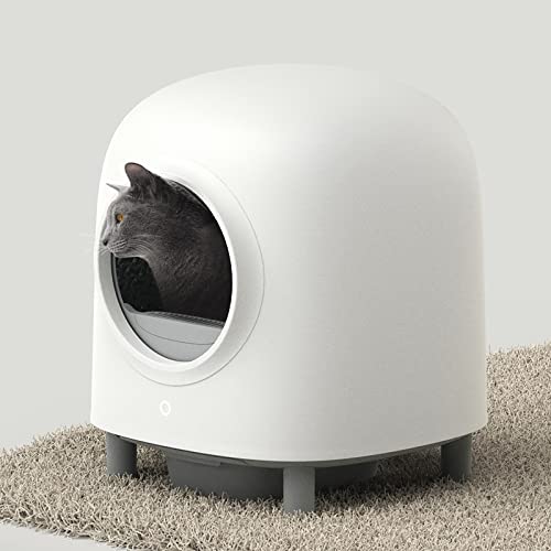 Self Cleaning Cat Litter Box, Smart Cat Toilet, No Scooping Automatic Cat Litter Box, APP Remote Control WiFi Bluetooth, Smart Home App with Voice Control, Suitable for Multiple Cat