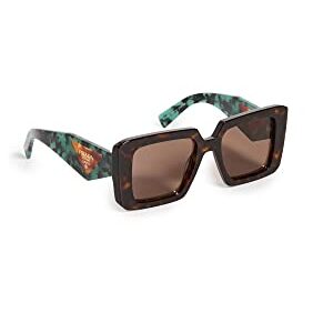 Prada Women's 23YS Symbole Sunglasses, Tortoise, Brown, Print, One Size