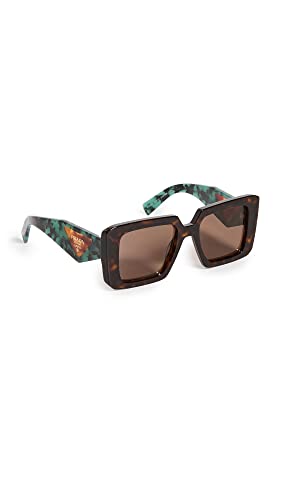 Prada Women's 23YS Symbole Sunglasses, Tortoise, Brown, Print, One Size