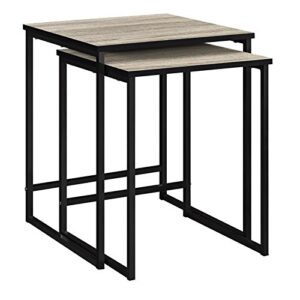 ameriwood home stewart nesting tables, weathered oak