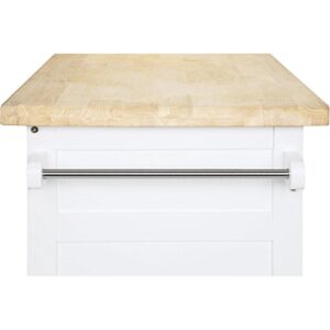 Kitchen Cart Rolling Island Storage Unit Cabinet Utility Portable Home Microwave Wheels Butcher Wood Top Drawer Shelf