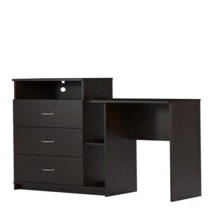 ameriwood home rebel media dresser and desk, espresso