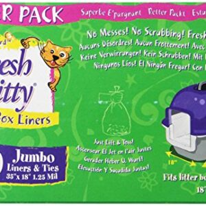 30 Count Fresh Kitty Litter Box Liners Super Thick, Durable, Easy Clean Up Jumbo Scented, Bags with Ties for Pet Cats