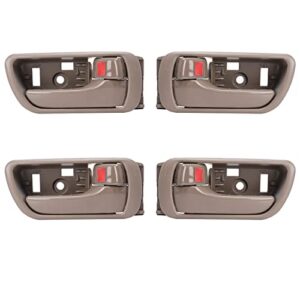 lcwrgs 4pcs interior inside door handles replacement for toyota camry 2002 2003 2004 2005 2006, inner door handle front/ rear driver & passenger side – beige