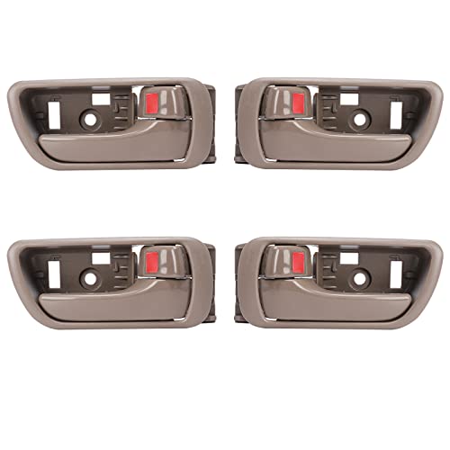 LCWRGS 4Pcs Interior Inside Door Handles Replacement for Toyota Camry 2002 2003 2004 2005 2006, Inner Door Handle Front/ Rear Driver & Passenger Side - Beige