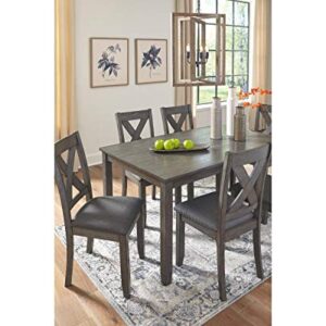 Signature Design by Ashley Caitbrook Rustic 7 Piece Dining Set, Include Table and 6 Chairs, Gray