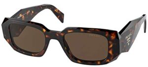 prada prada pr 17ws dark havana/brown 49/20/145 women sunglasses