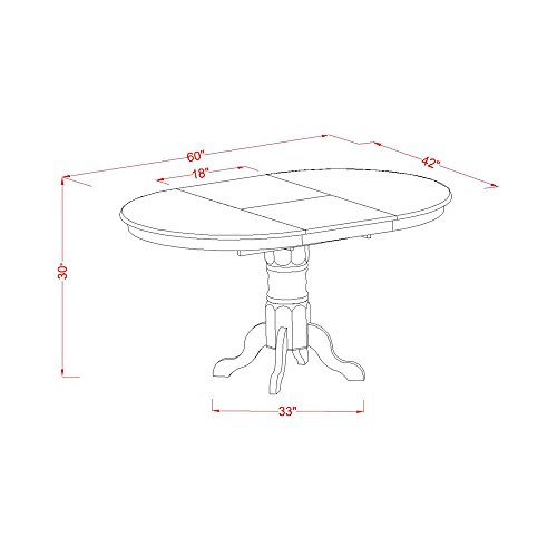 East West Furniture KEVA7-ESP-C Dining Set, 7-Piece