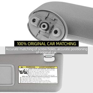 Dasbecan Gray Left Driver Side Sun Visor Compatible with Toyota 4Runner 2004-2008 Replaces# 74320-3D050 74320-3D050-B0