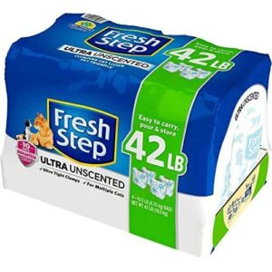 fresh step ultra unscented litter, clumping cat litter, 20 pounds (42 pounds)