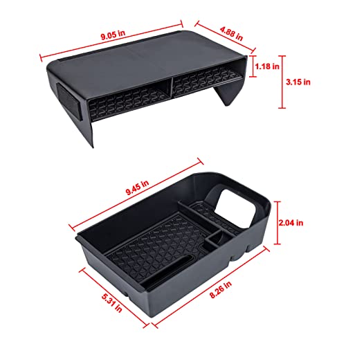 Neepiar 2PCS Center Console organizer Tray and Armrest Storage Box compatible with Toyota RAV4 2023 2022 2021 2020 2019 Insert Secondary Storage box Accessories