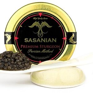 GUARANTEED OVERNIGHT! American Caviar SAMPLER Bowfin, Salmon, Paddlefish, Premium Sturgeon 1oz ea + FREE SPOON & BLINI