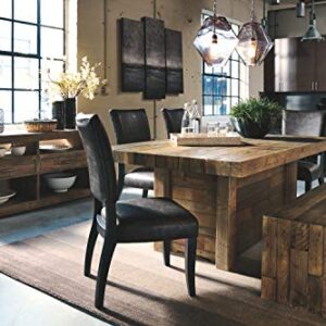 Signature Design by Ashley Sommerford Farmhouse Reclaimed Pine Wood Dining Table, Seats up to 6, Brown