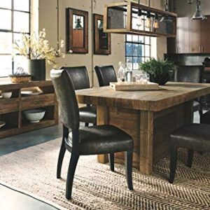 Signature Design by Ashley Sommerford Farmhouse Reclaimed Pine Wood Dining Table, Seats up to 6, Brown