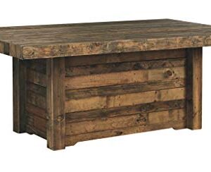 Signature Design by Ashley Sommerford Farmhouse Reclaimed Pine Wood Dining Table, Seats up to 6, Brown