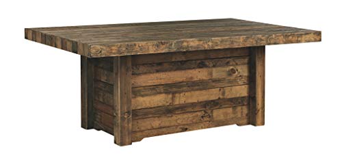 Signature Design by Ashley Sommerford Farmhouse Reclaimed Pine Wood Dining Table, Seats up to 6, Brown